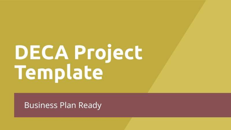 DECA 1211 Business Plan Template for Project Planning - Studocu