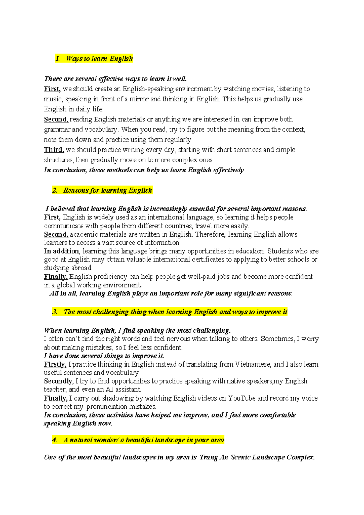 Writing Strategies for English Learning - FOR 10 EXAM - Studocu