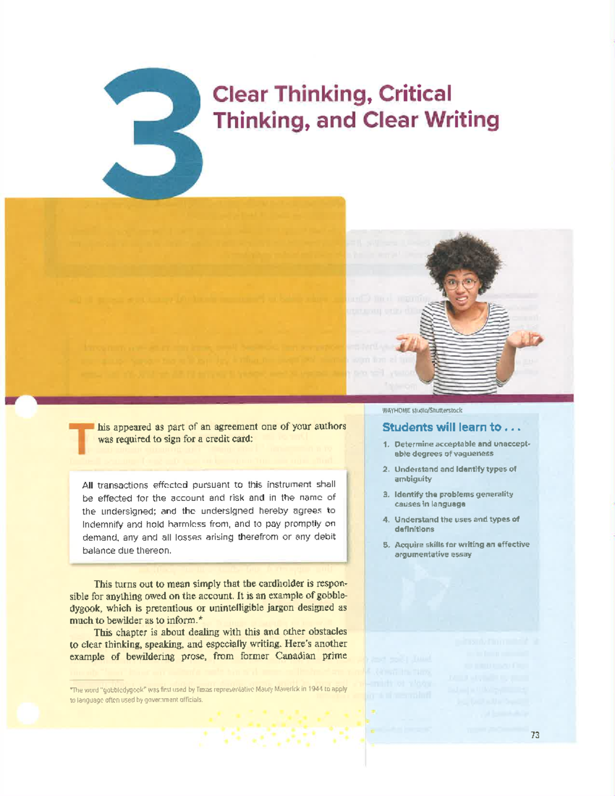 Critical Thinking and Clear Writing: Insights from Chapter 3 (Course ...