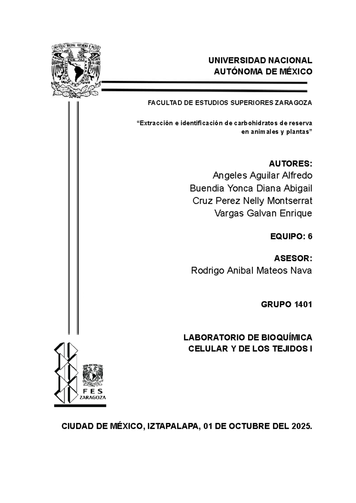 Informe de Práctica 7: Identificación de Carbohidratos en Biología Celular - Studocu