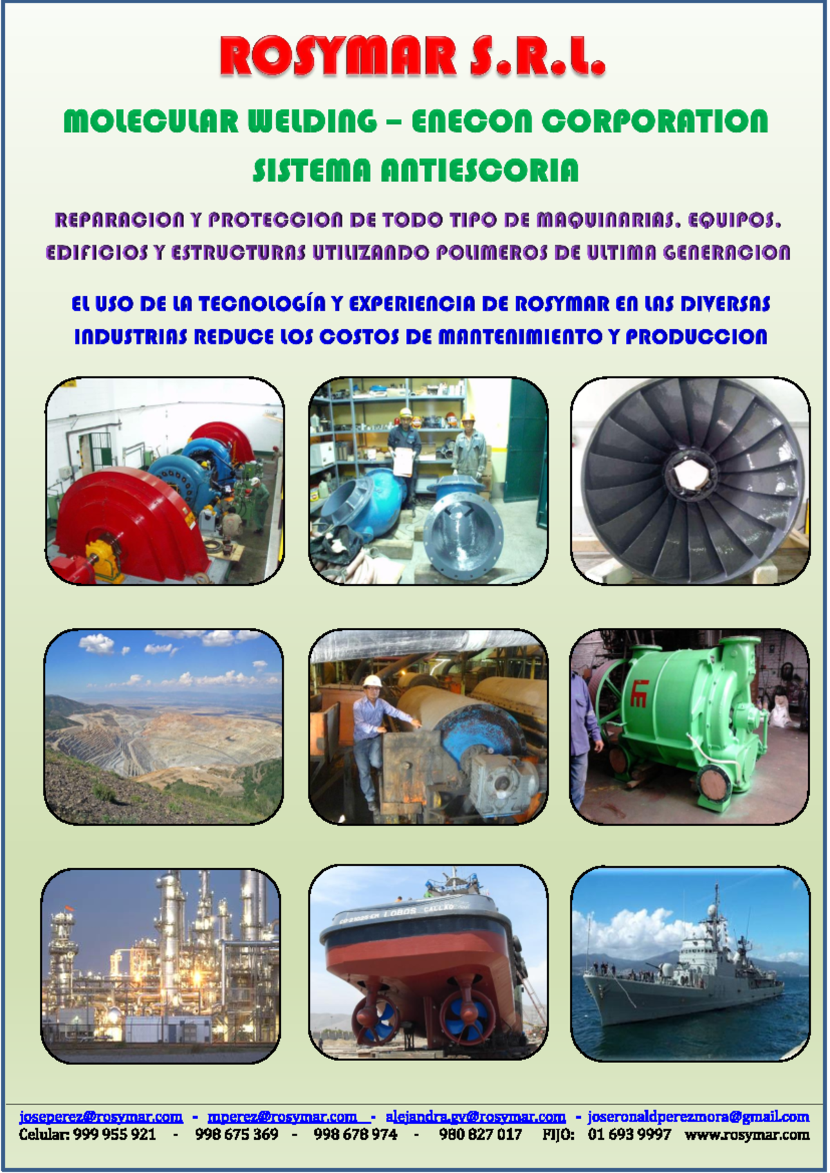 Brochure Molecular Welding - Enecon - ESPECIALISTAS EN REPARACIONES Y ...