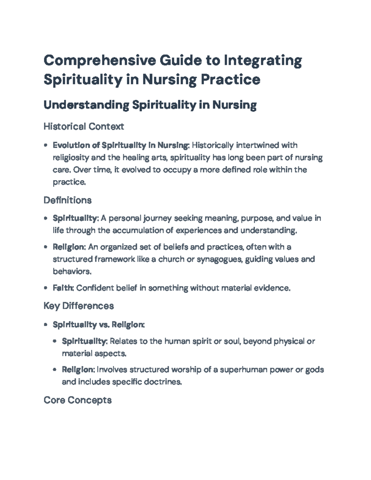 Integrating Spirituality in Nursing Practice: A Comprehensive Guide ...