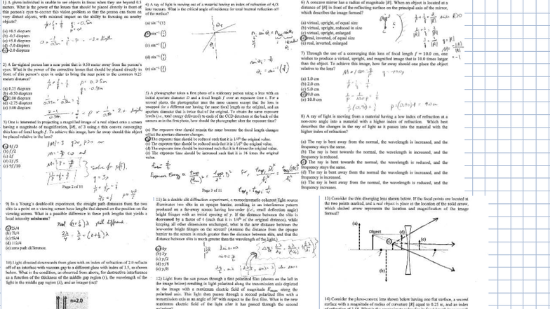 Physics Cheat Sheet 3: Lens Power & Light Interference Concepts - Studocu