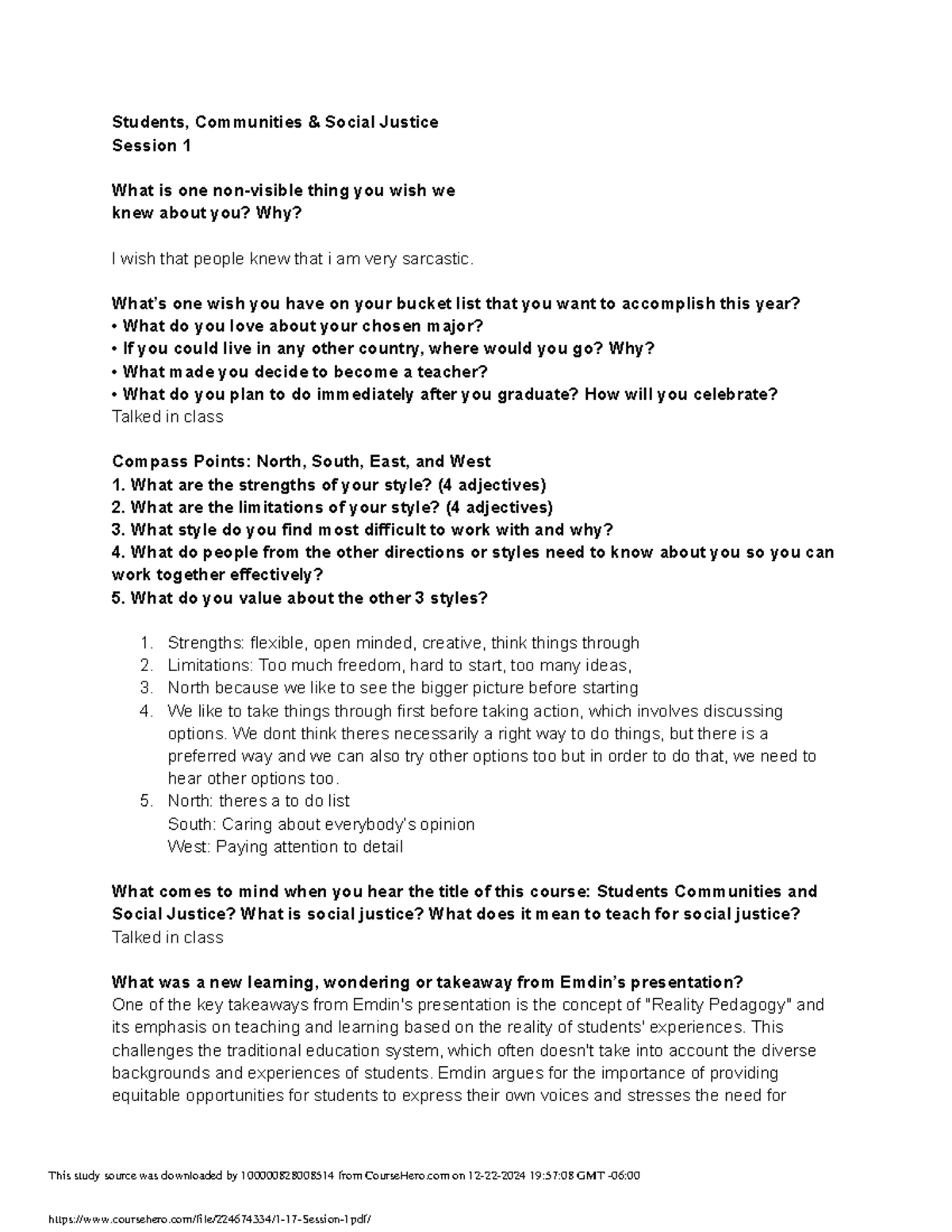 1 17 Session 1 - Students, Communities & Social Justice lesson 1 ...