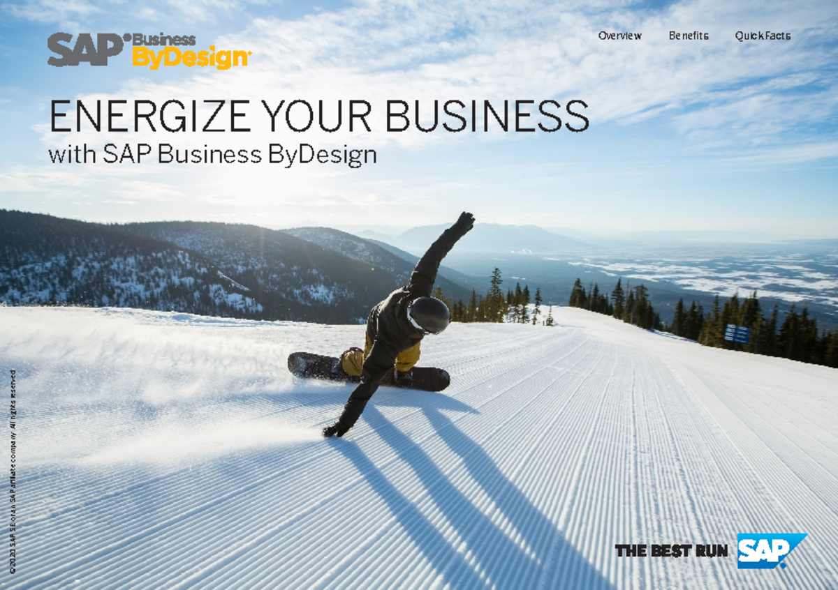 SAP Business By Design SB EN - ENERGIZE YOUR BUSINESS with SAP Business ...
