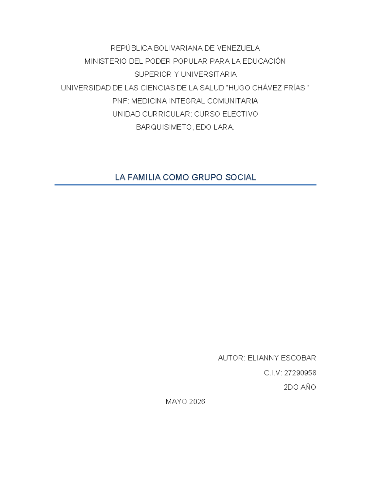 Título: PNF: Medicina Integral Comunitaria - La Familia como Grupo ...