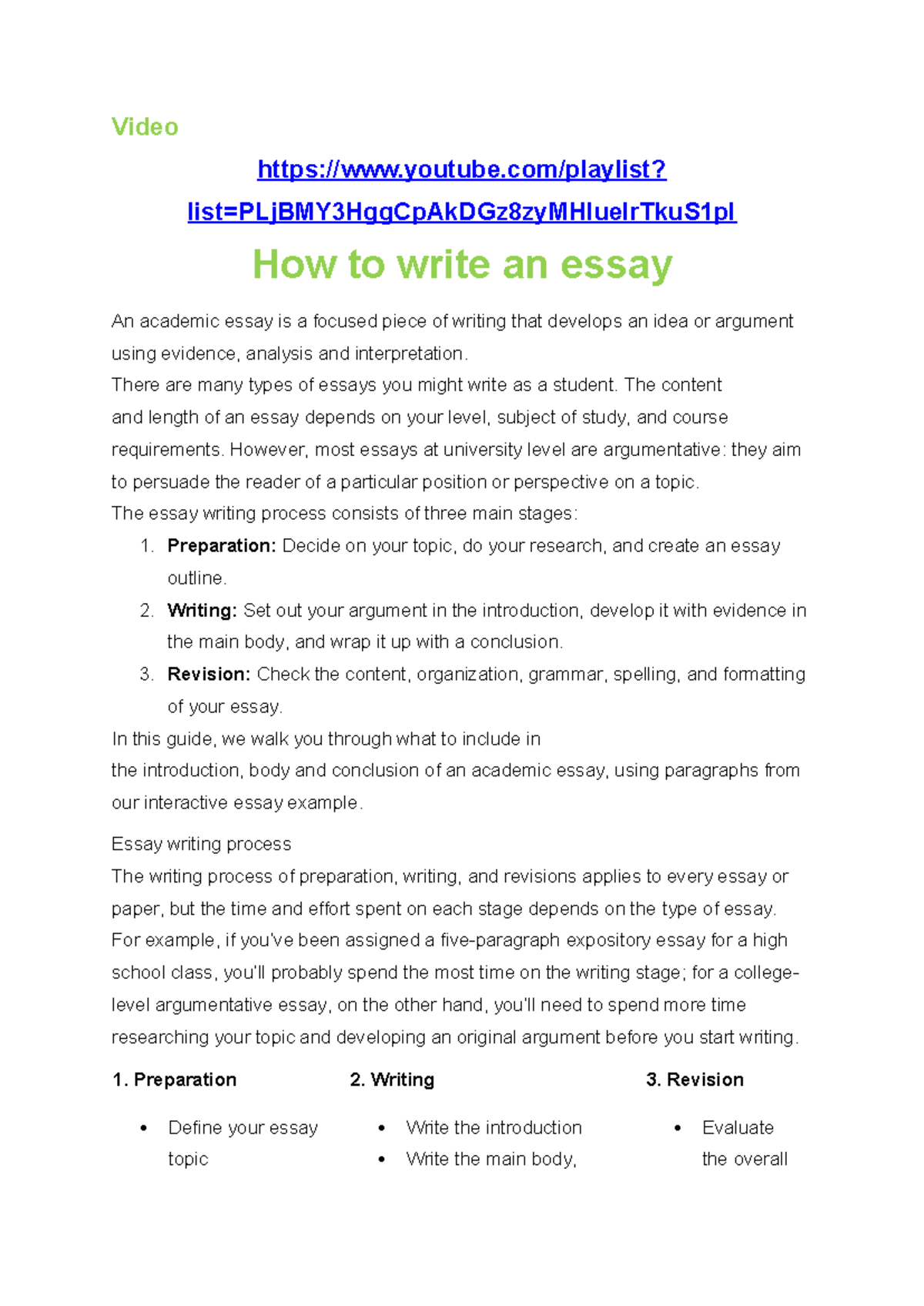 How to Write an Academic Essay: A Comprehensive Guide (ENG 101) - Studocu