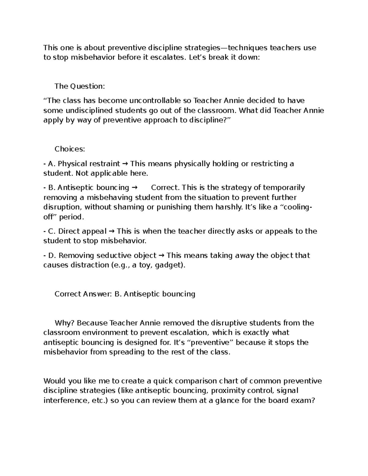 Preventive Discipline Strategies: Understanding Antiseptic Bouncing and ...