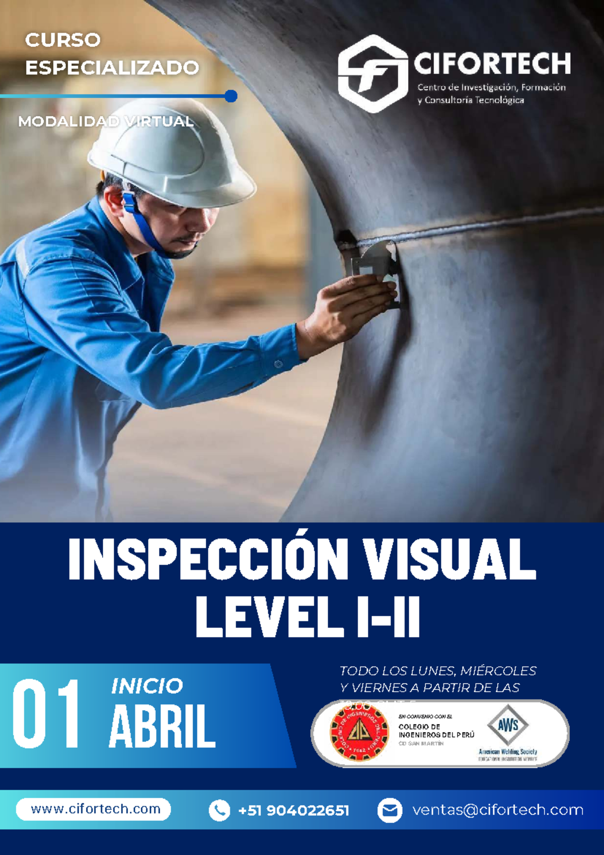 CN001 Inspección Visual Nivel VT - Curso Virtual 2023 - Studocu