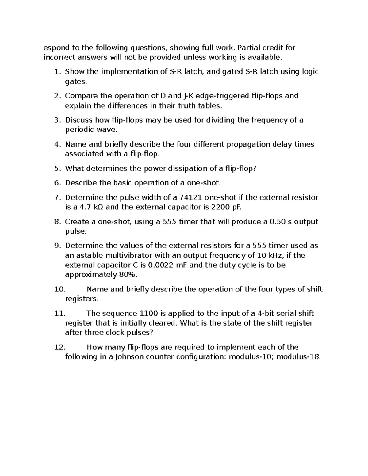 ELD-3020 WA5 - WA5 - espond to the following questions, showing full ...