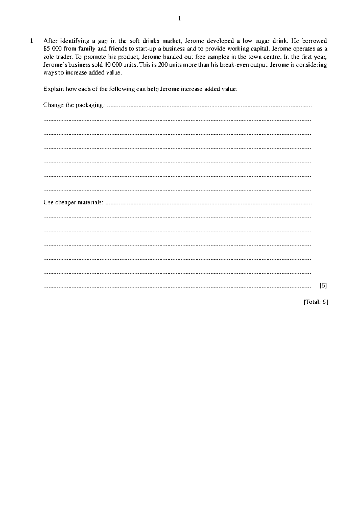 Mock Exam 2024 IGCSE: Business Concepts and Motivation Techniques - Studocu