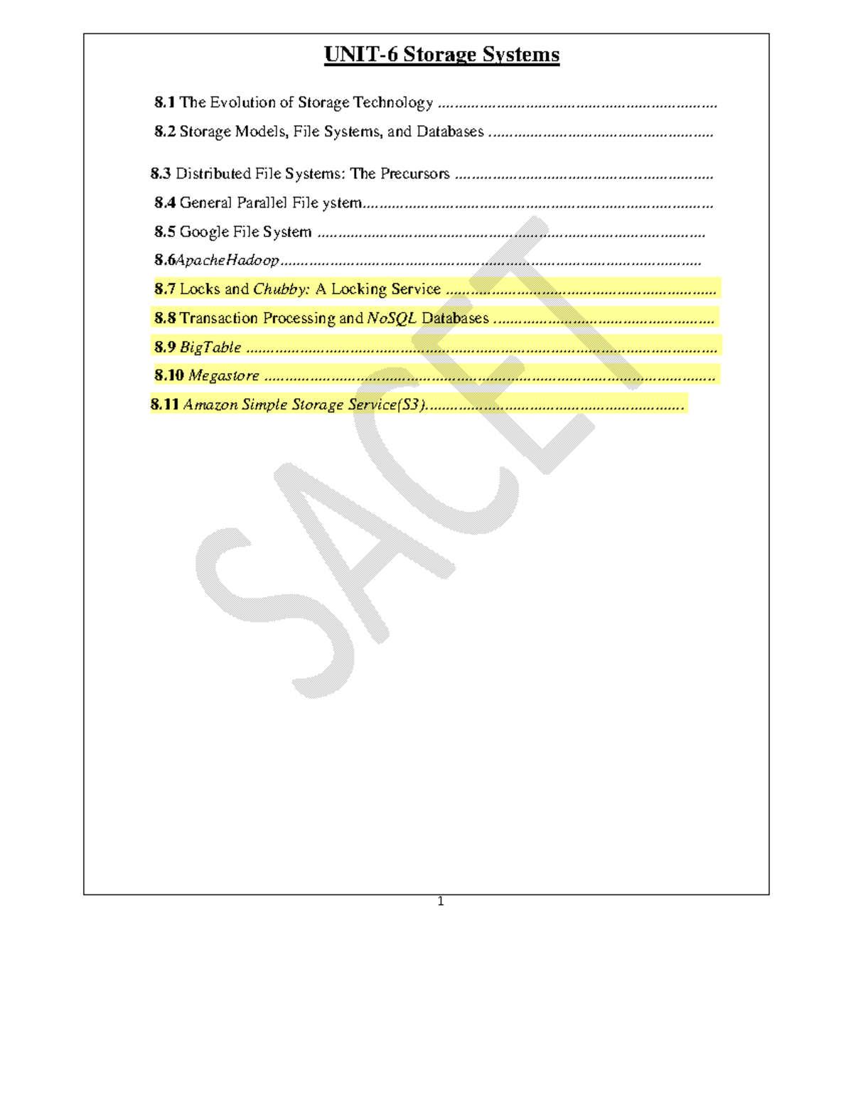 JNTUK CSE R20 UNIT-6 Storage Systems and File Management Overview - Studocu