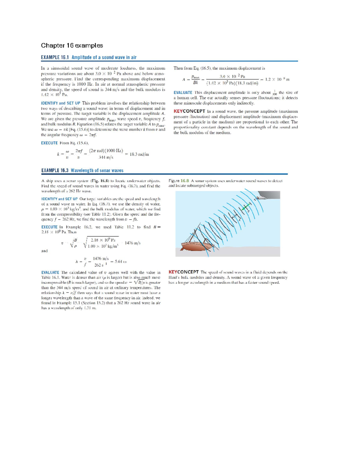 Chapter 16 - PHYS 152 Sound Wave Examples and Calculations - Studocu