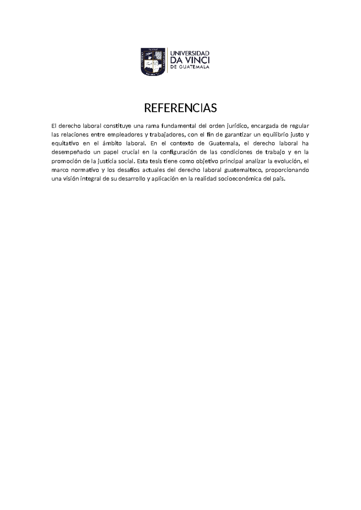 Referencia - sadasdasdas - REFERENCIAS El derecho laboral constituye ...