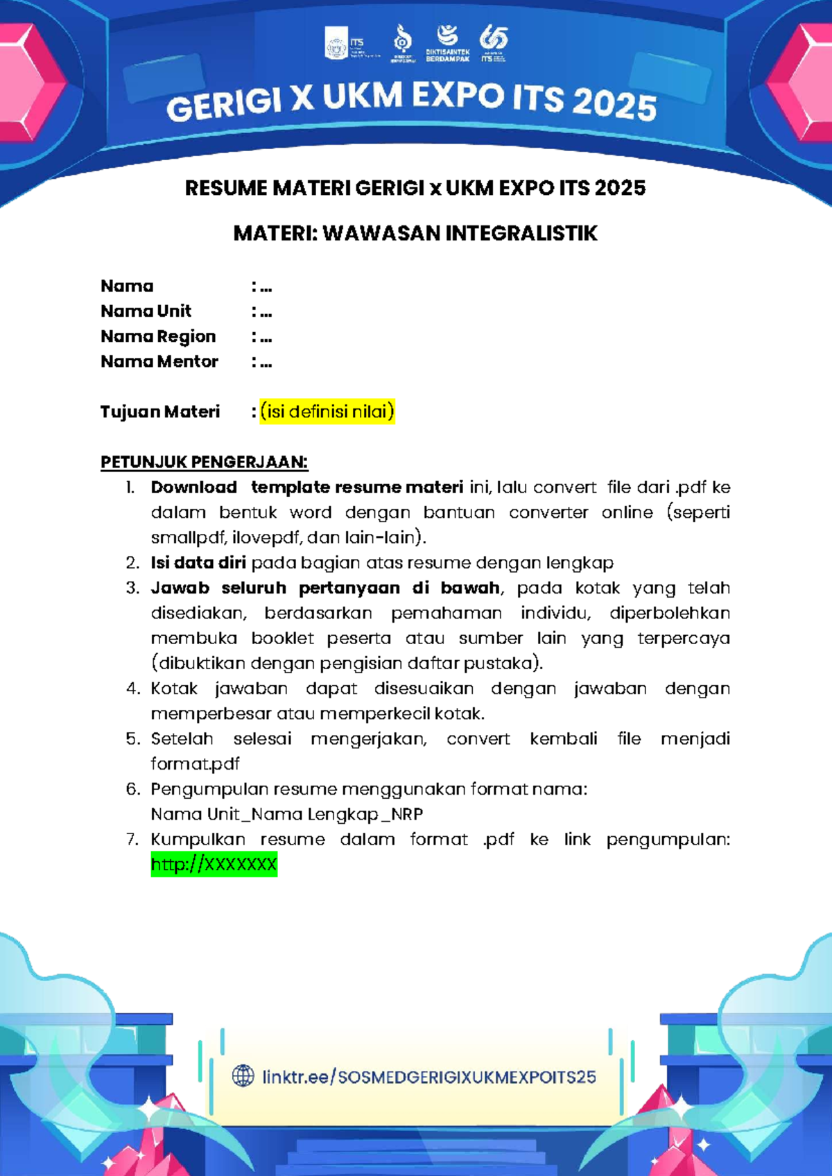 Resume Materi Wawasan Integralistik: Gerigi x UKM Expo ITS 2025 - Studocu