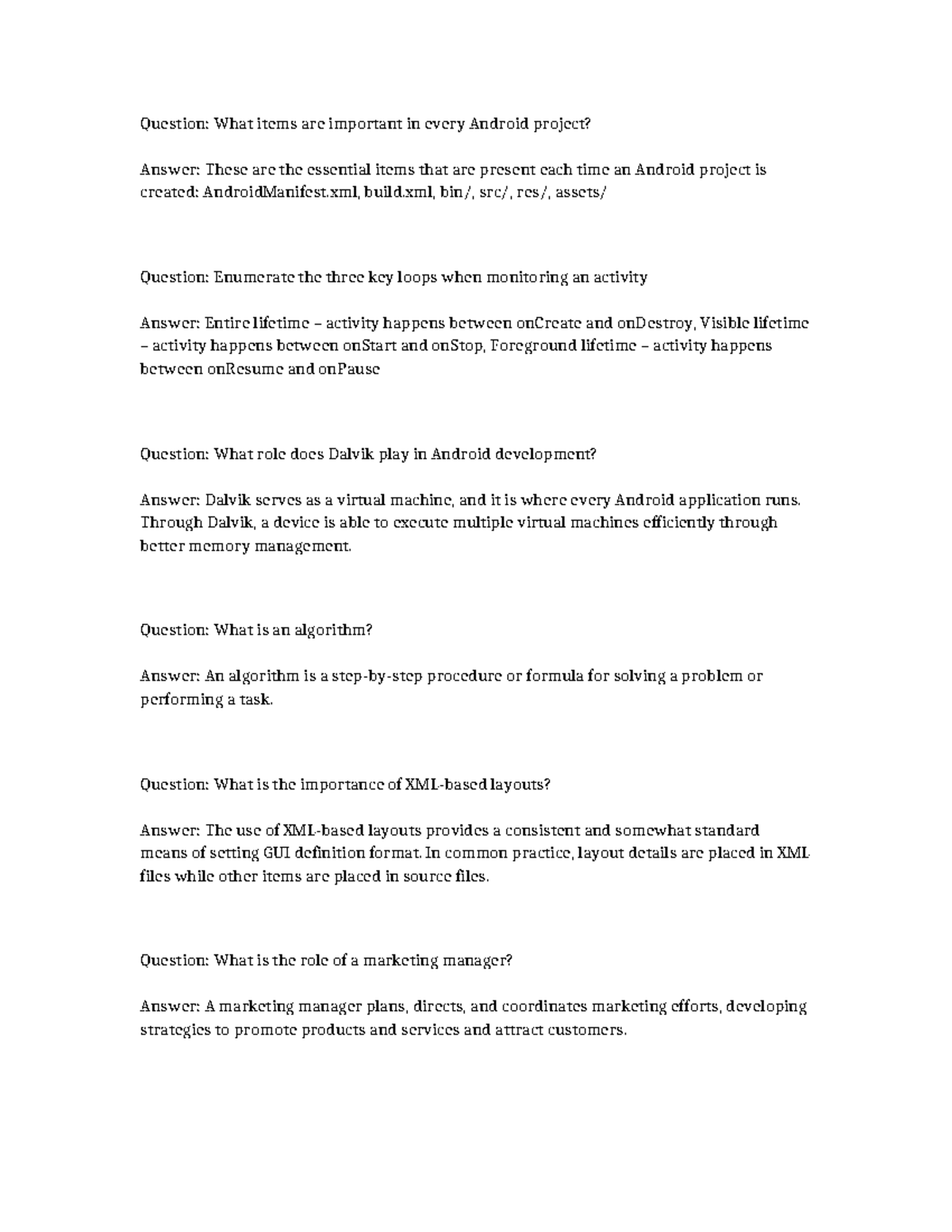 Android Development Essentials: Key Components & Concepts - Studocu