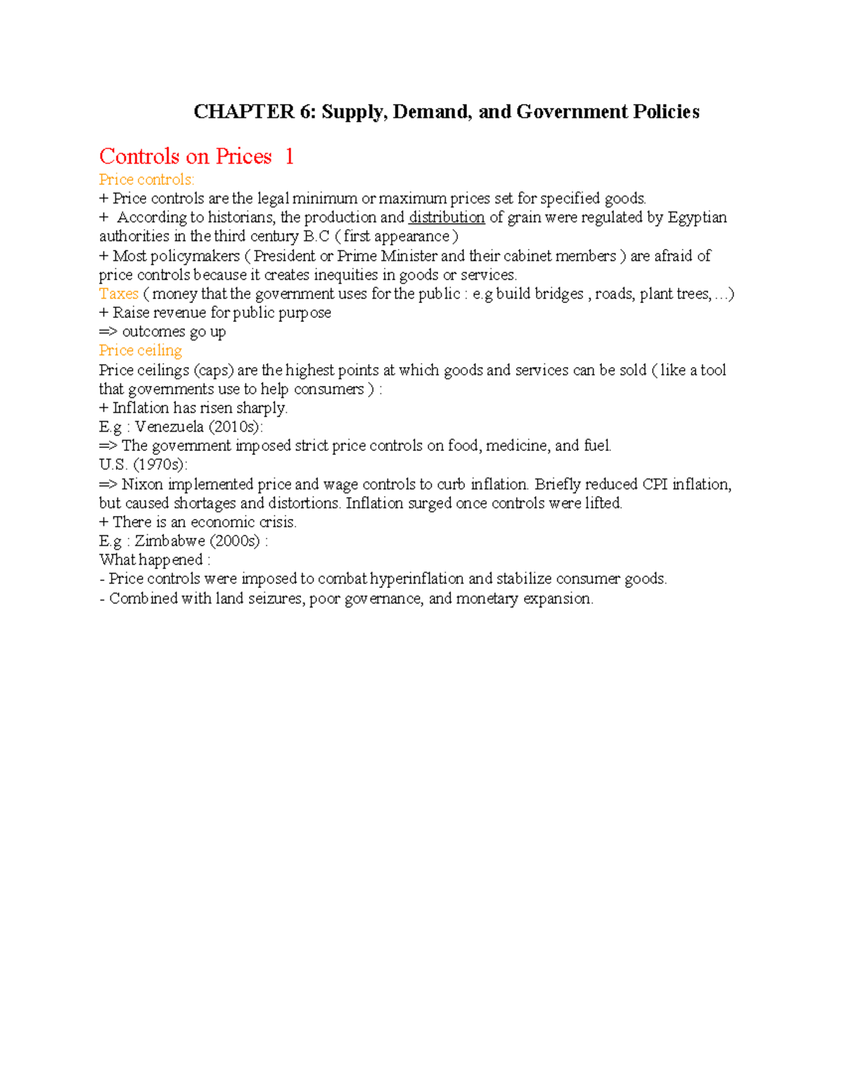 CHAPTER 6: Supply, Demand, and Price Controls Analysis - Studocu