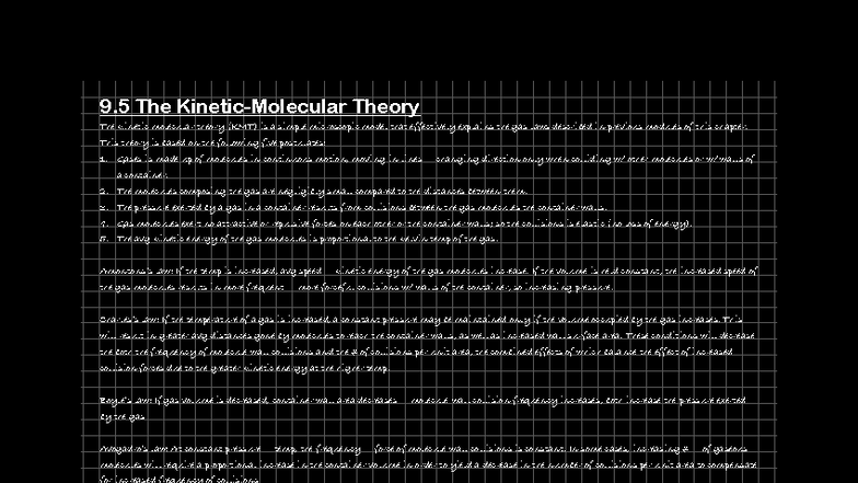 9.5 KMT: Understanding the Kinetic-Molecular Theory of Gases - Studocu