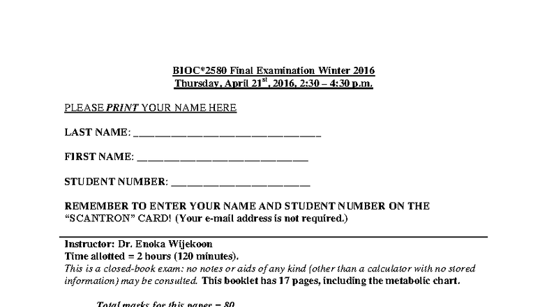 Final Exam Winter 2016: Comprehensive MC Questions for Study - Studocu