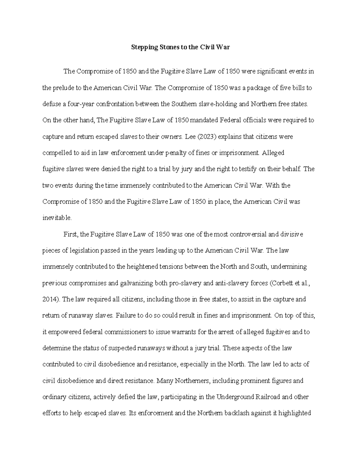 The Prelude to the Civil War: Compromise of 1850 & Fugitive Slave Law ...