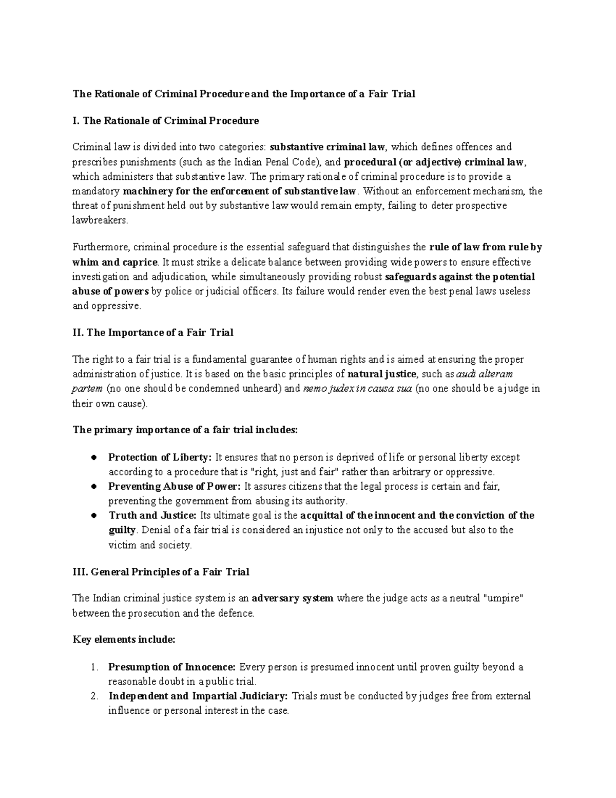 Crpc notes - bnss intro and overview - The Rationale of Criminal ...
