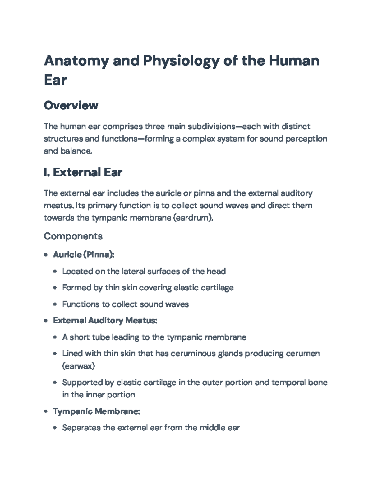 Anatomy and Physiology of the Human Ear - Detailed Overview - Anatomy ...