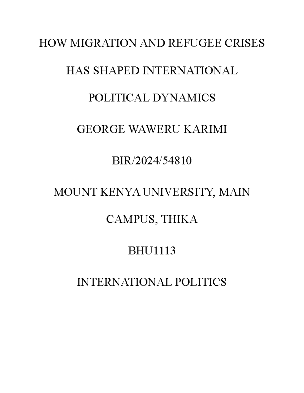 BIR2024548101 - The Impact of Migration and Refugee Crises on Global ...