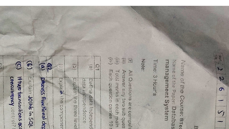 TCS503 BTech CSE Vth Sem End-Sem Exam Back Paper 2025 - Studocu