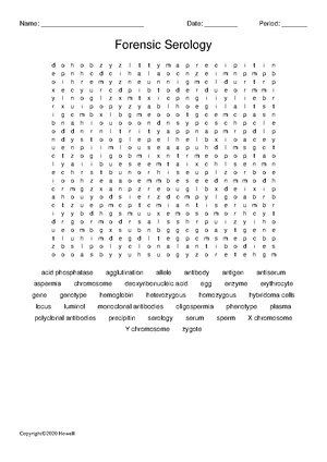 Forensic Word Search