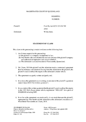 [Solved] The Queensland Supreme Court amended practice direction 4 of ...