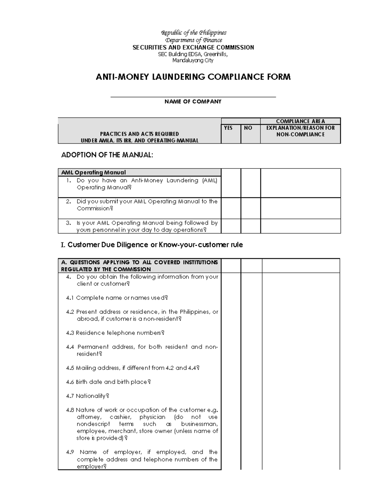 AML-Compliance-Form: Understanding Anti-Money Laundering Practices ...