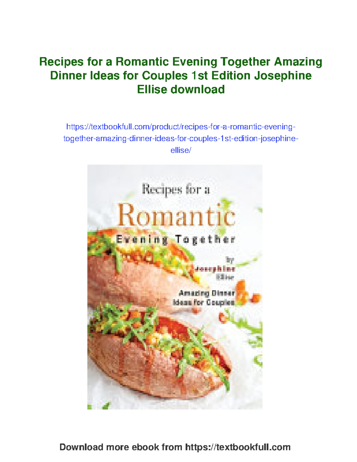 Romantic Dinner Recipes for Couples: A Culinary Guide (1st Ed.) - Studocu