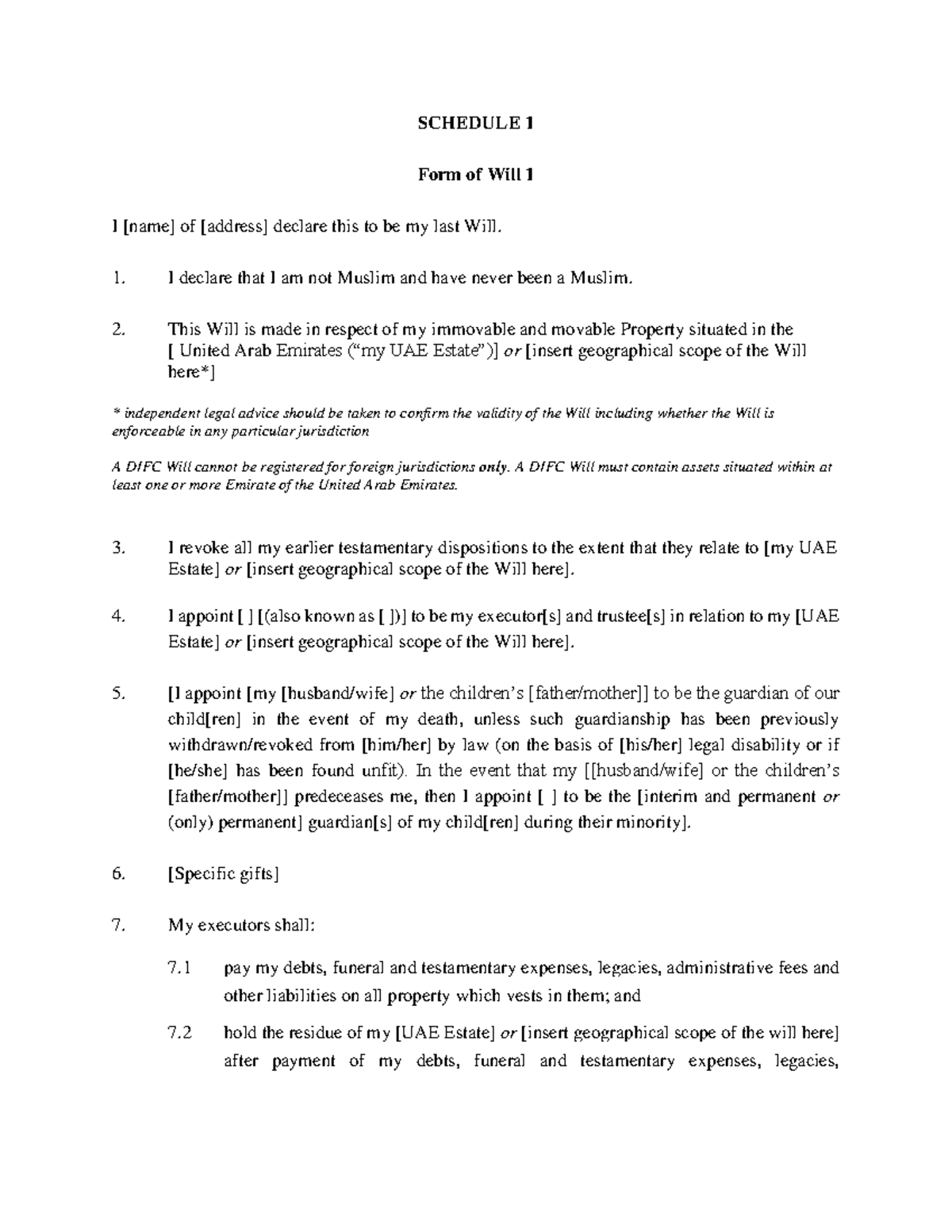 Non-Malaysia Wills Example: Structure & Key Considerations - Studocu