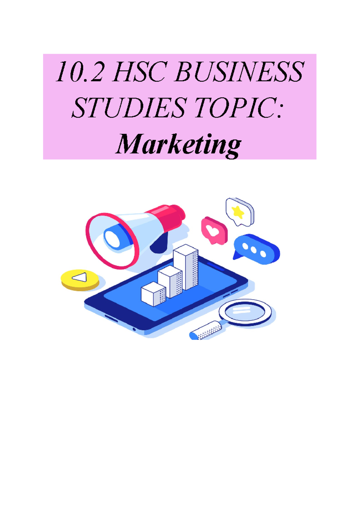 HSC Business Studies: Marketing Notes Overview and Key Concepts - Studocu
