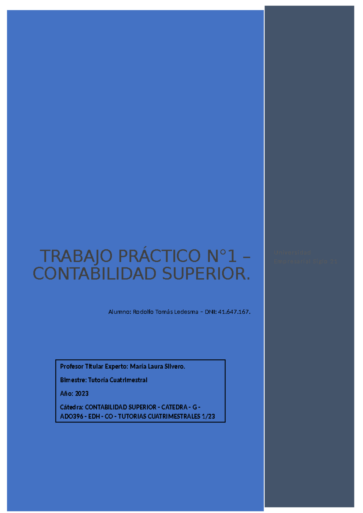 TP1 Análisis Horizontal y Vertical en Contabilidad Superior ADO396 - Studocu