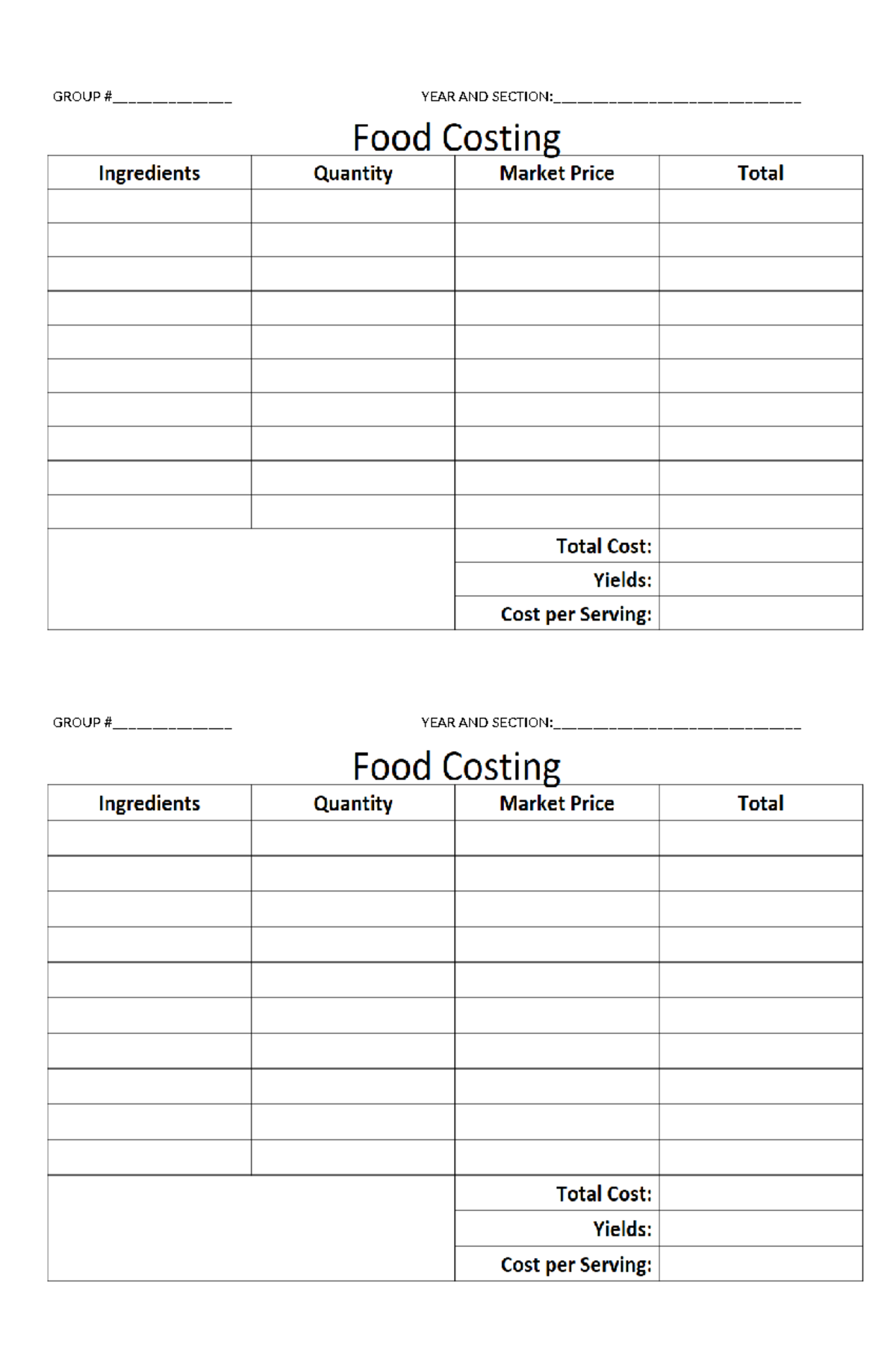 BPP FOOD Costing - Bachelor of Technical-Vocational Teacher Education ...