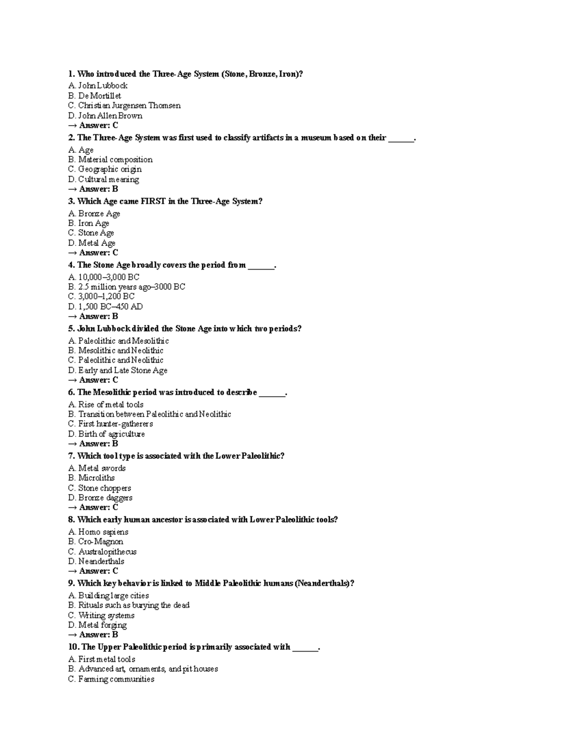 Ancient STS - Lecture Notes on the Stone, Bronze, and Iron Ages - Studocu
