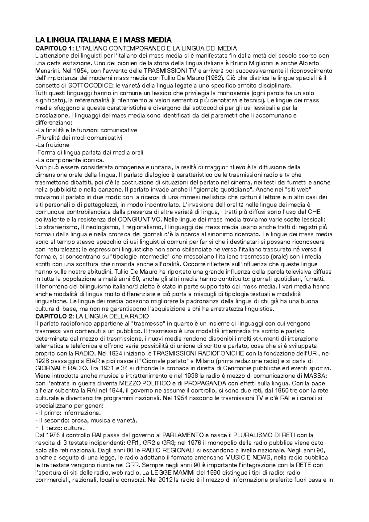 lingua italiana e mass media - LA LINGUA ITALIANA E I MASS MEDIA ...