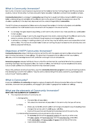 Module 1 - Community Development - Module 1 Lesson: Community ...