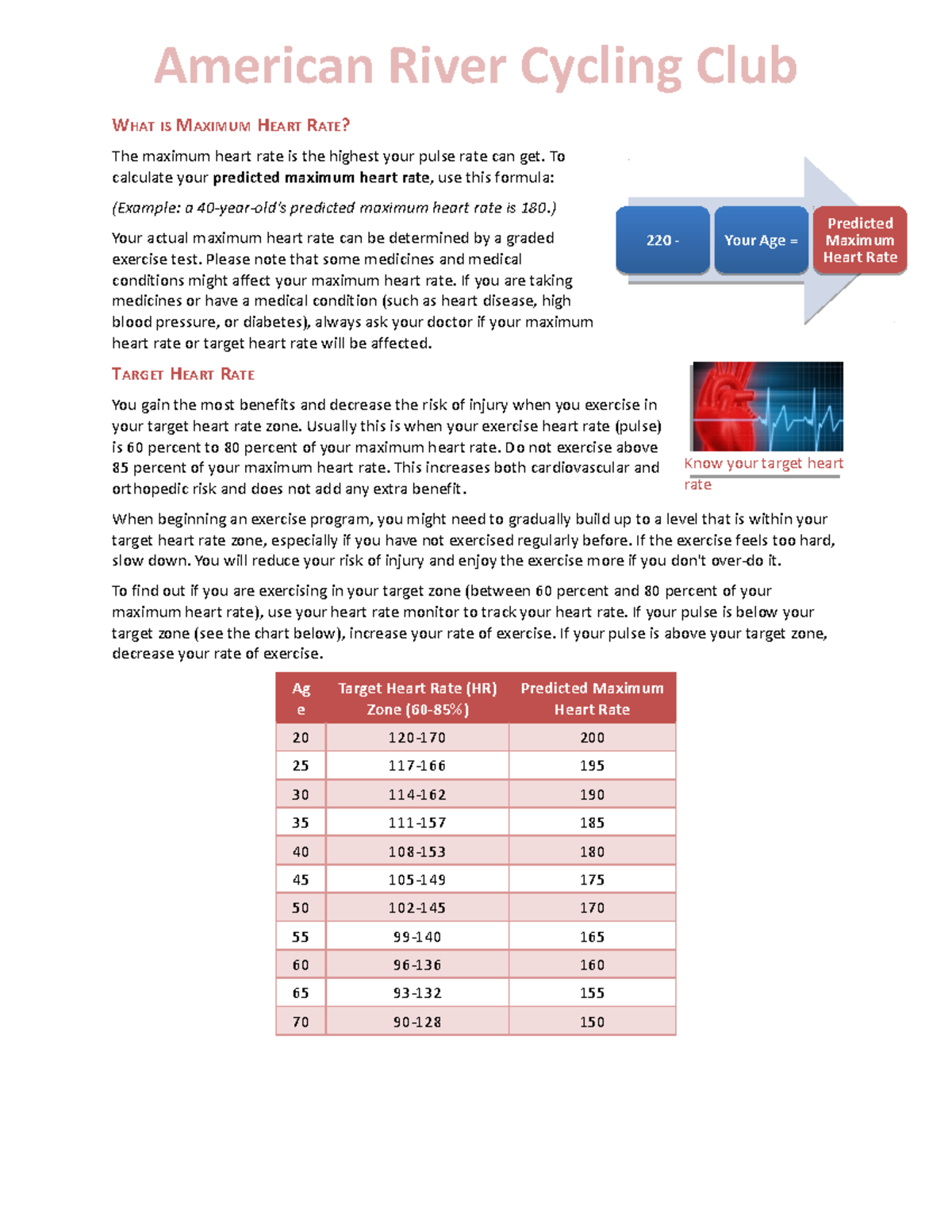 Maximum Heart Rate and Target Heart Rate Guidelines - 04 - Studocu