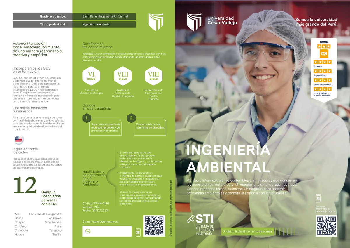 Ingenieria ambiFTYHTFental UCV - SISTEMA DE TITULACIÓN INMEDIATA STI Somos la universidad más ...
