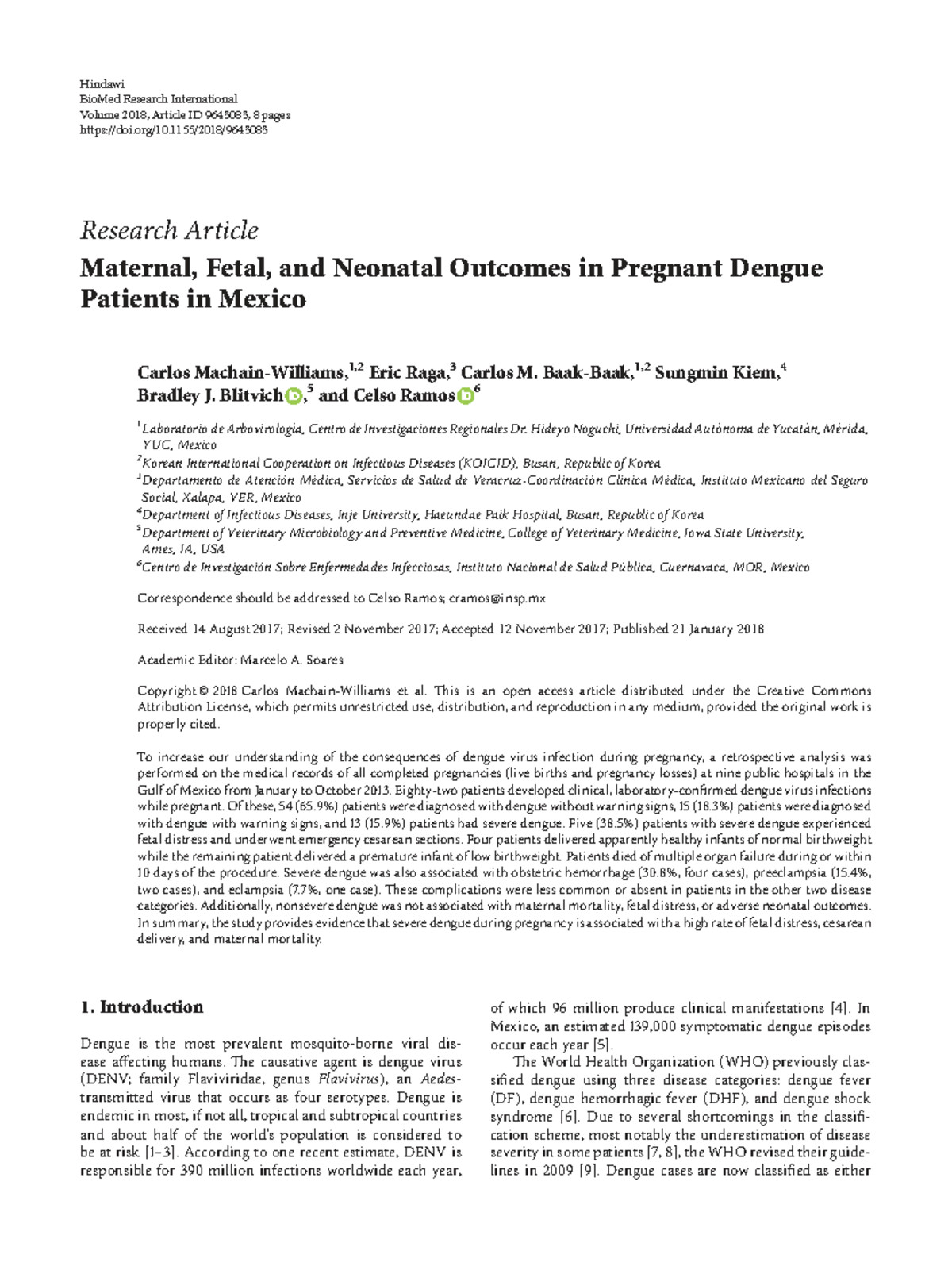 Maternal and Neonatal Outcomes in Pregnant Dengue Patients: A Study in ...