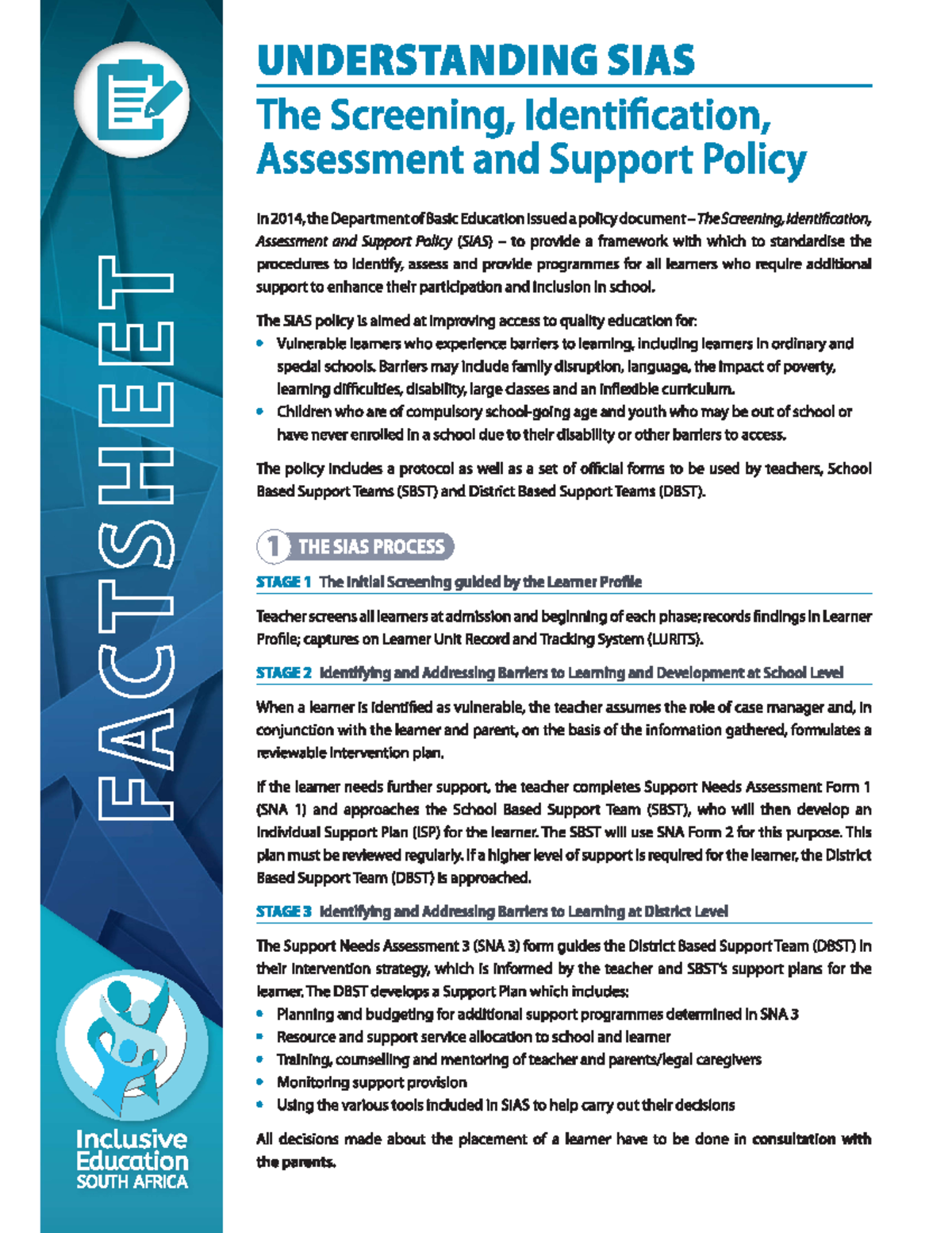 Understanding the SIAS Policy: Screening and Support Framework - Studocu