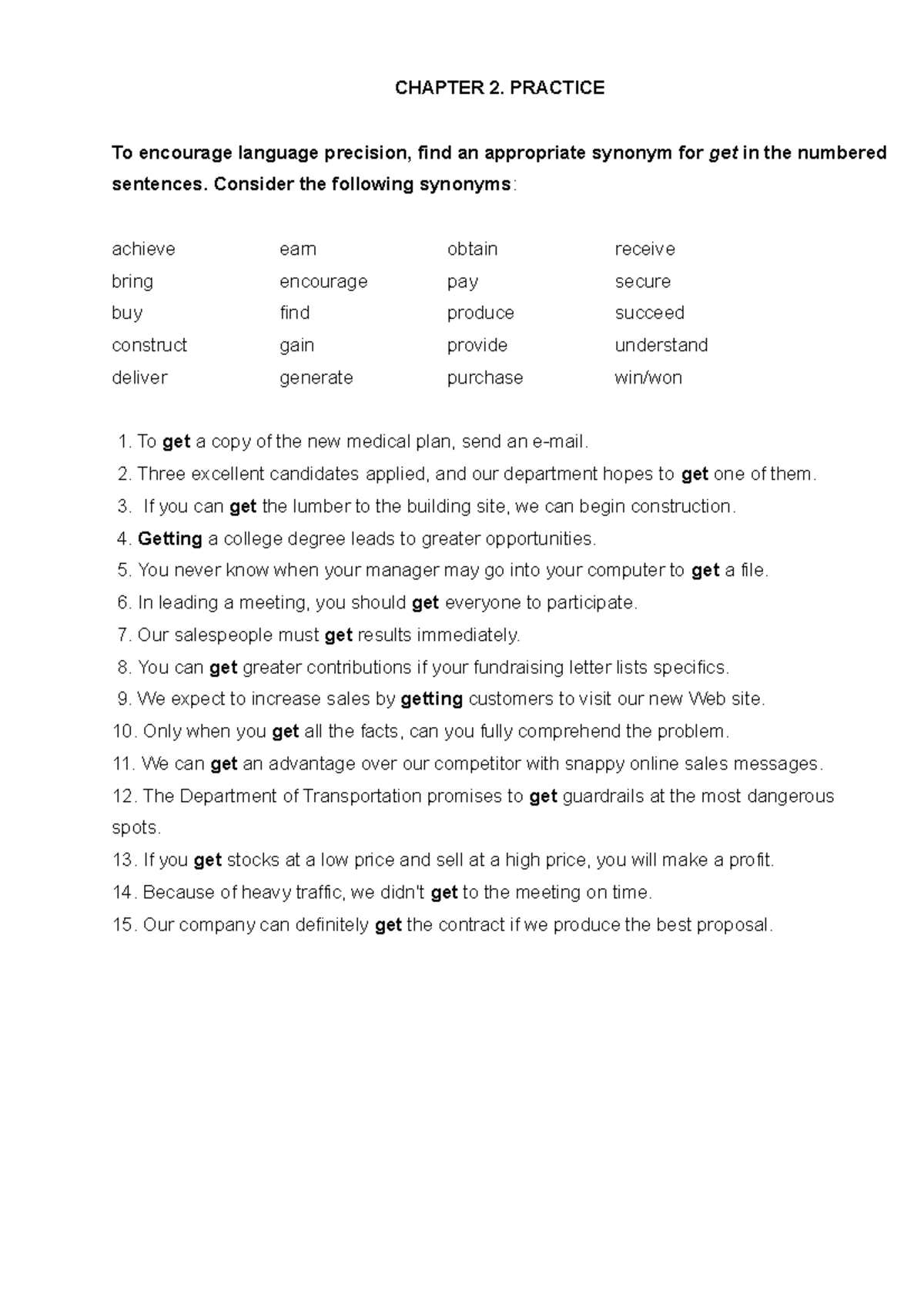 TACNNNN - Homework on Synonyms and Positive Writing Techniques - Studocu