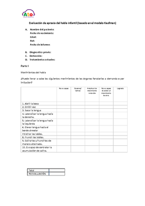 Tar en imagenes - TEST DE ARTICULACION A LA REPETICION ( TAR) - TEST DE ...