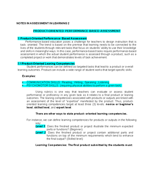 Prof Ed 311 - Chapter 1 - Chapter 1 PRINCIPLES OF HIGH-QUALITY ASSESSMENT Introduction ...