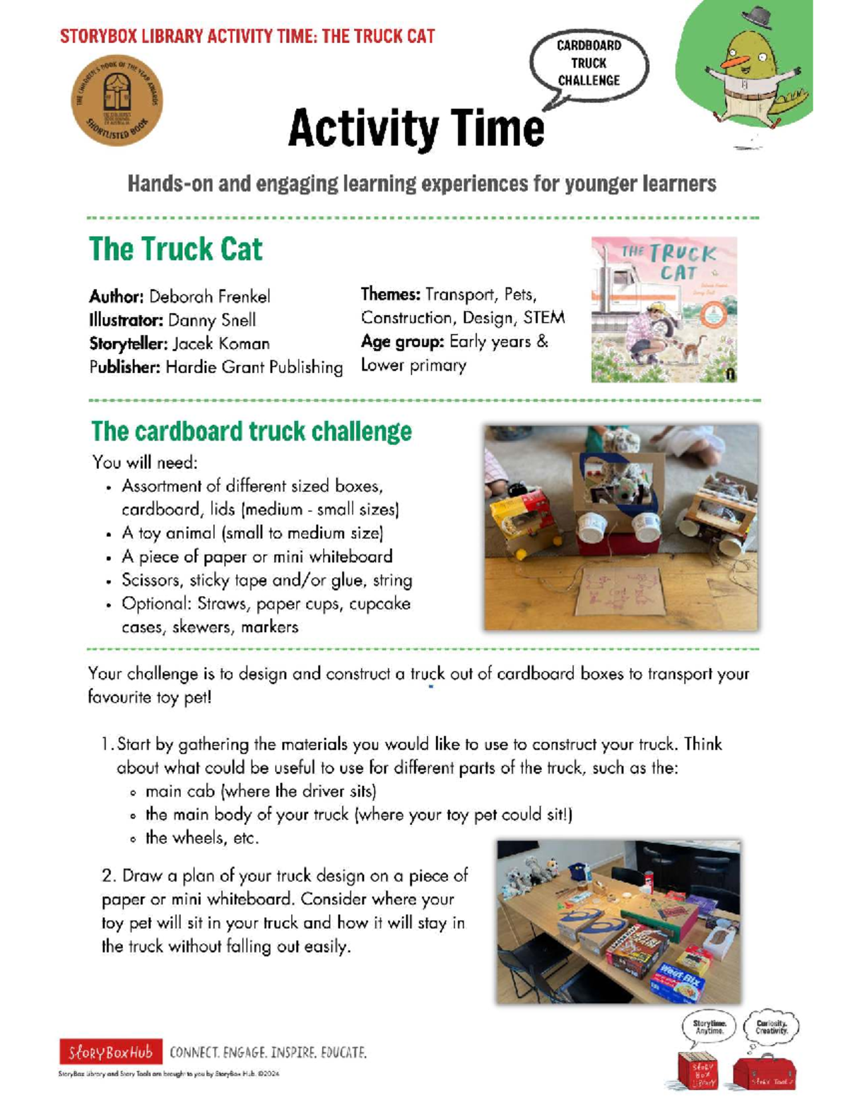 STORYBOX LIBRARY ACTIVITY: THE TRUCK CAT CHALLENGE - Studocu