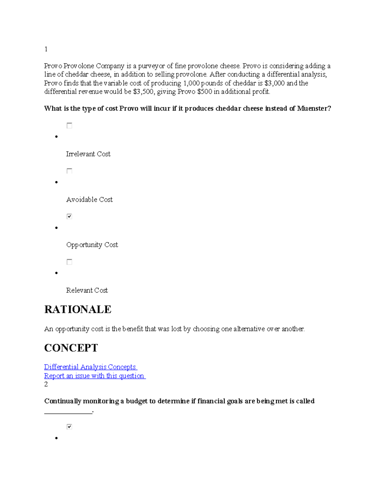 Managerial Accounting Milestone 4: Key Concepts and Analysis - Studocu