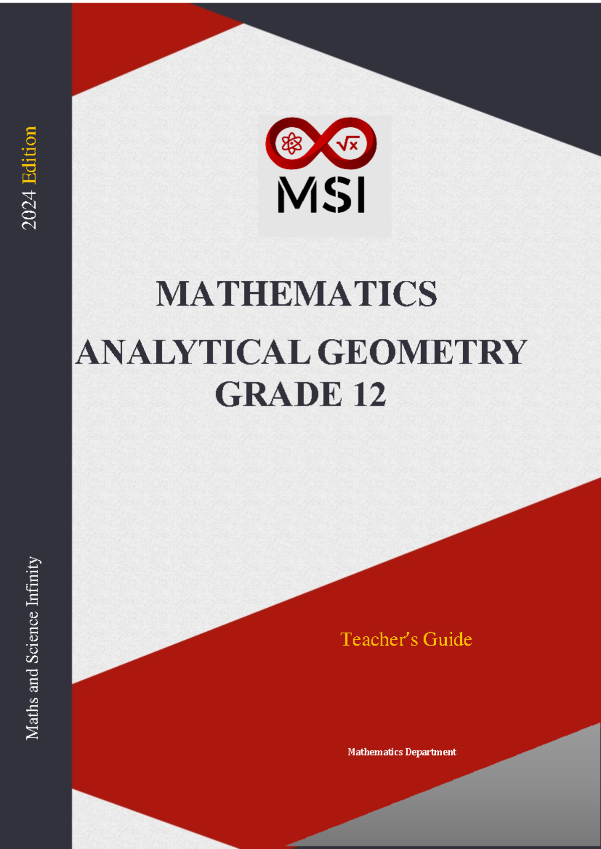 MSI Analytical Geometry Exam Memorandum for Grade 12 - Studocu