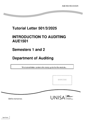 [Solved] define the internal audit function - introduction to auditing (AUE1501) - Studocu